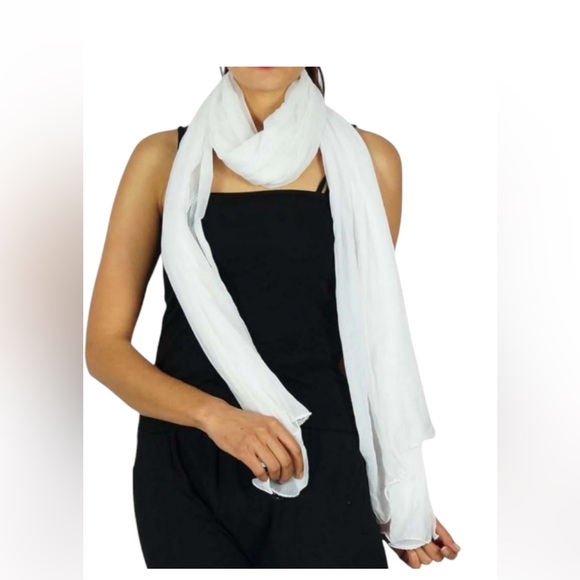 Calvin Klein | Accessories | Calvin Klein Logo Chiffon Satin Scarf ...